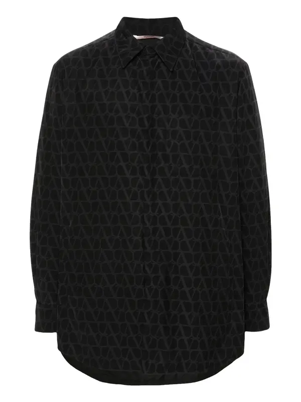 Valentino Garavani Toile Iconographe Shirt Jacket - Black