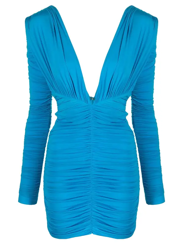 Alex Perry Ruched Minidress - Blue