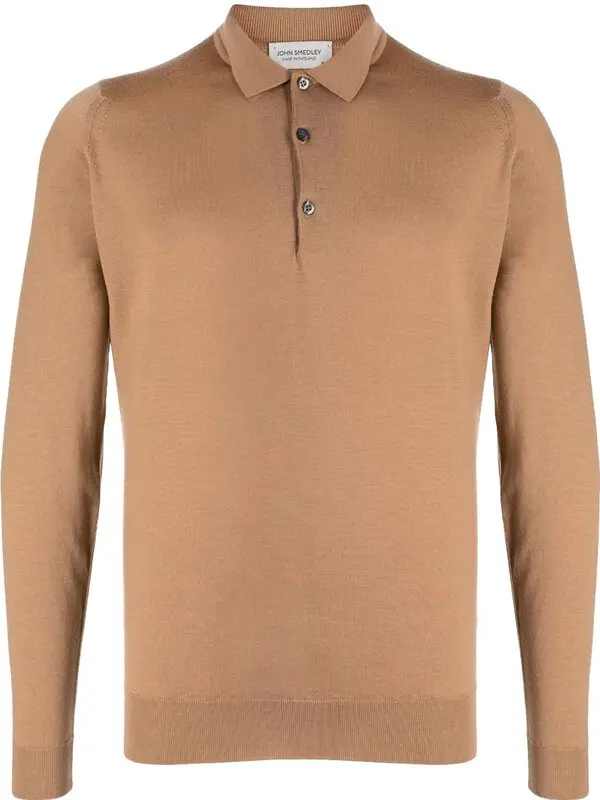 John Smedley Belper Jersey-knit Polo Shirt - Brown
