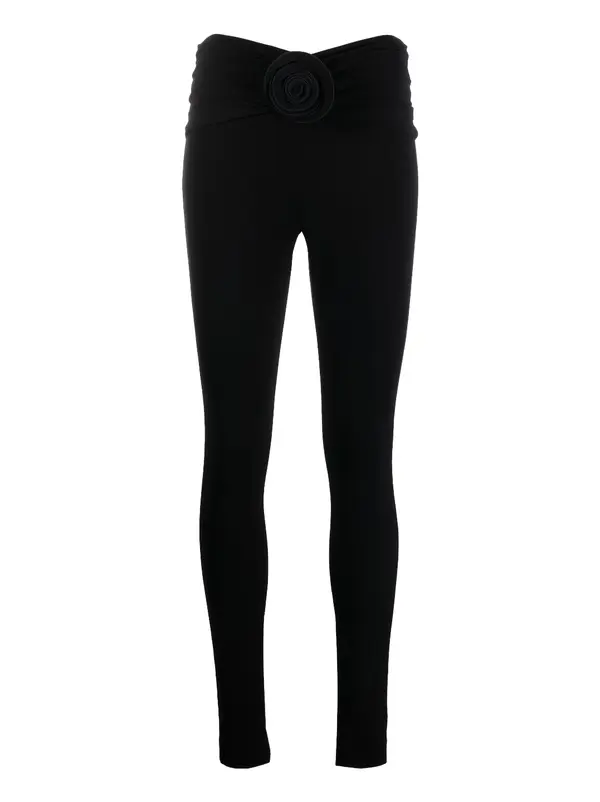 Magda Butrym Floral-detail Leggings - Black