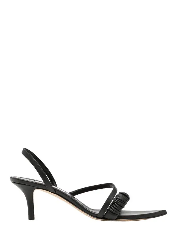 ELLEME Chouchou 70mm Leather Sandals - Black