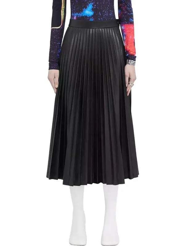 MAISON MARGIELA Pleated Midi Skirt - Black