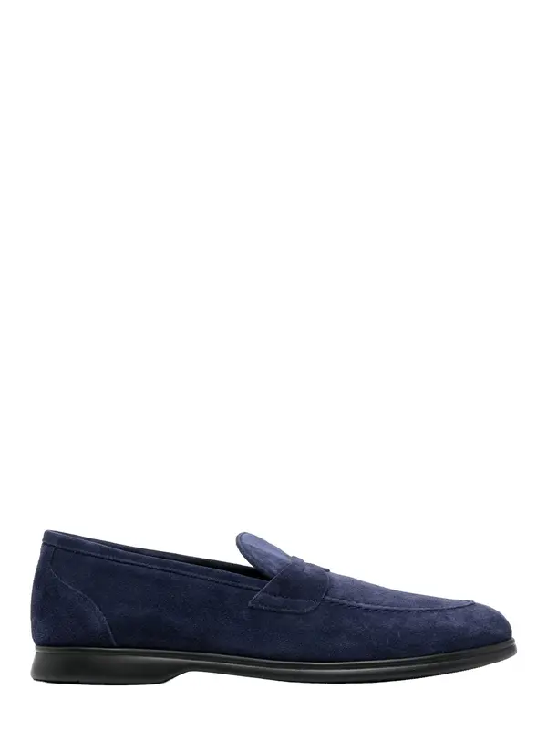 Kiton Almond-toe Loafers - Blue