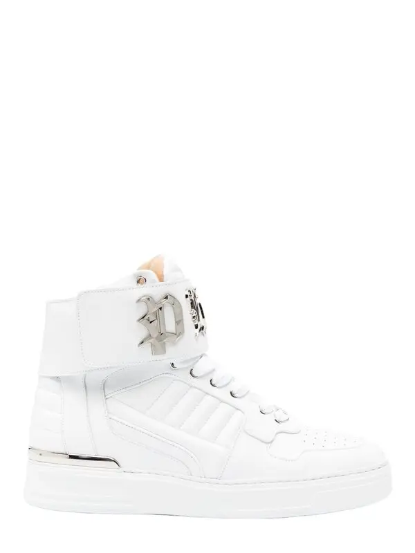 Philipp Plein Gothic-plaque High-top Sneakers - White