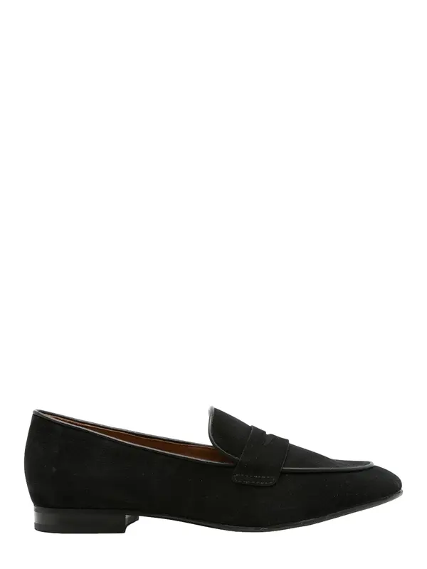 STUDIO CHOFAKIAN Lauren Penny-slot Leather Loafers - Black