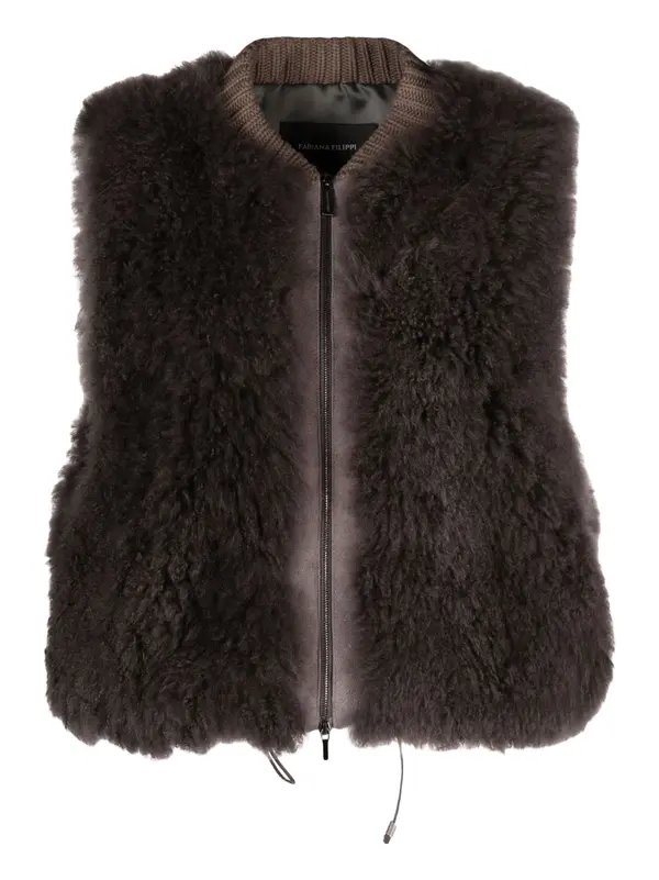Fabiana Filippi Shearling Gilet - Grey