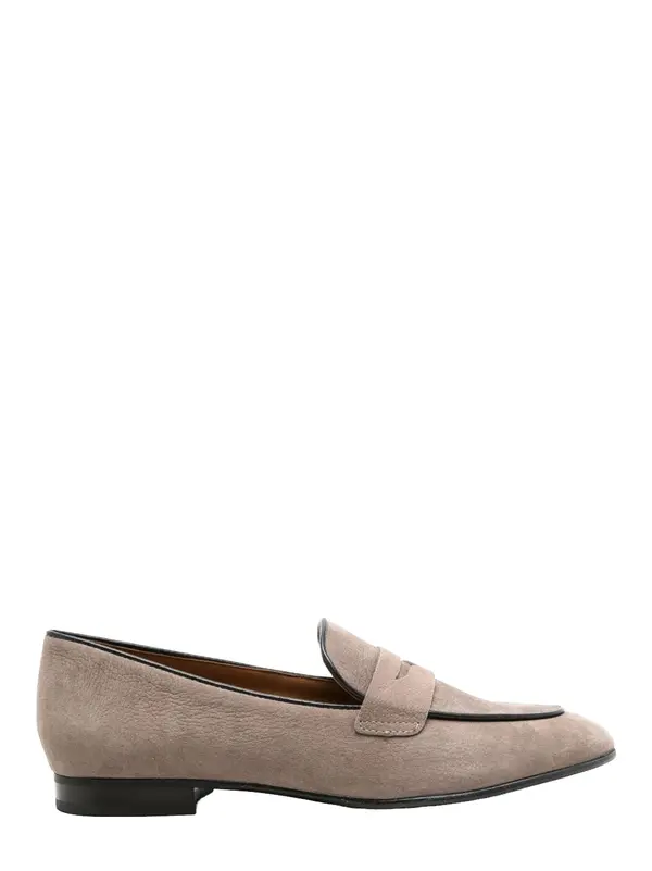 STUDIO CHOFAKIAN Lauren Penny-slot Leather Loafers - Neutrals