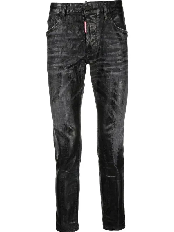 Dsquared2 Mid-rise Ripped Skinny Jeans - Black