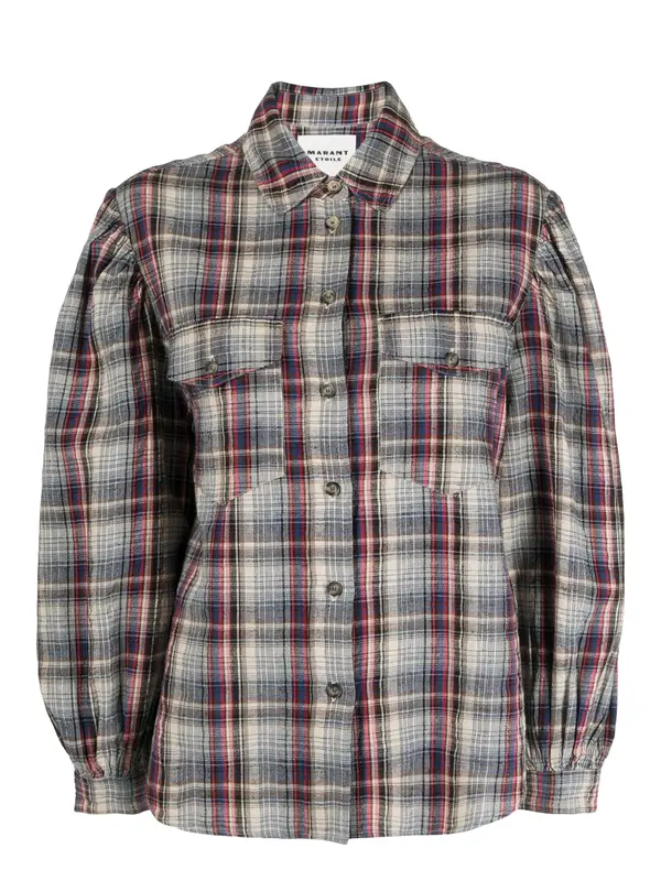 MARANT ETOILE Lidzy Plaid Shirt - Neutrals