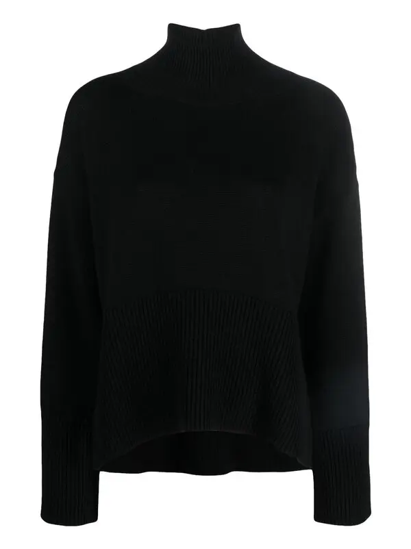 DONDUP High-neck Wool Sweatshirt - Black