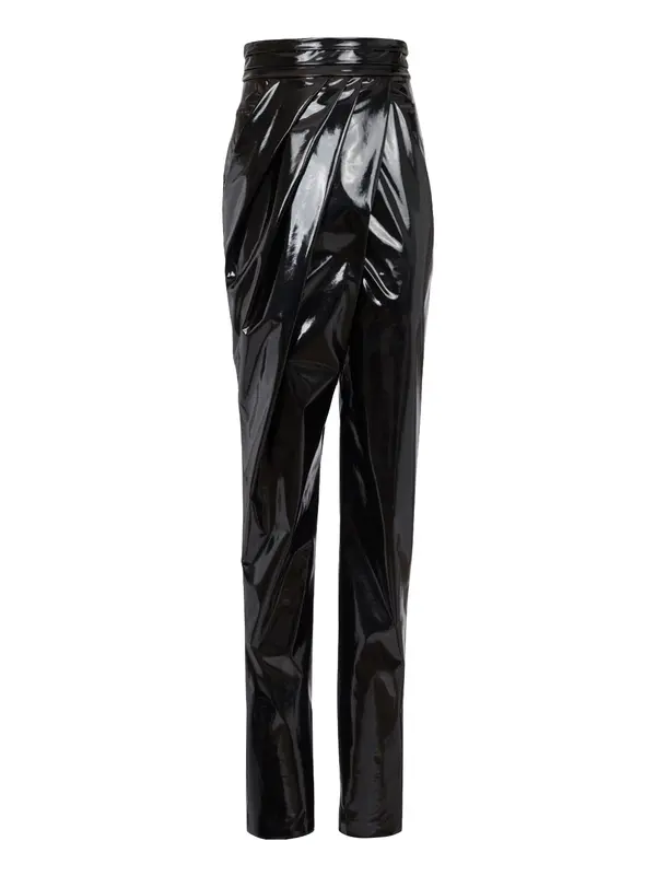 Balmain Asymmetric Draped Trousers - Black
