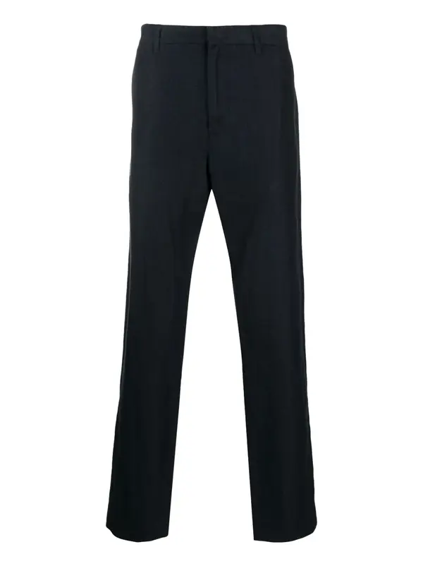 Vince Straight-leg Hemp Trousers - Blue