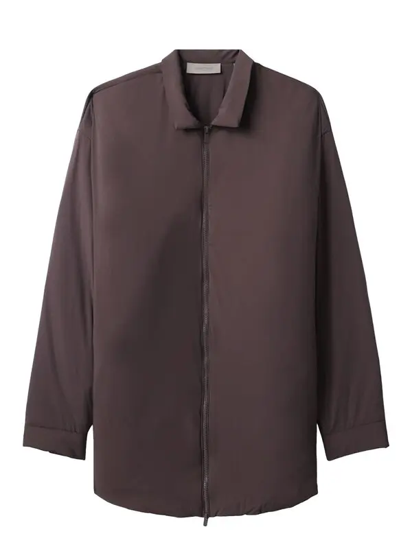Fear Of God Logo-embossed Zip-up Shirt Jacket - Purple