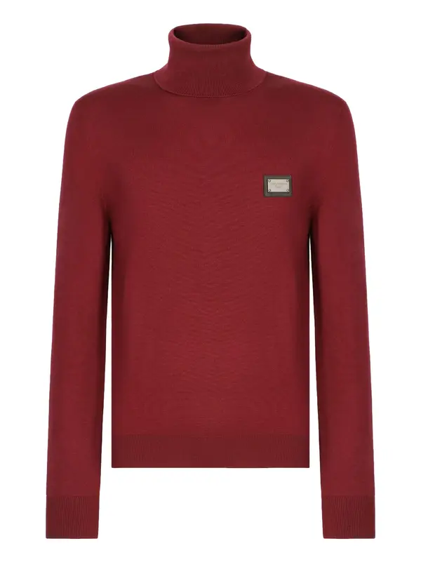 Dolce & Gabbana Essentials Roll-neck Wool Jumper - Red