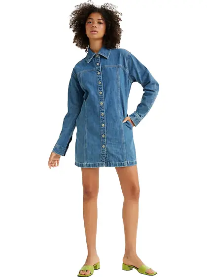 LEVI'S Shay Denim Shirt Dress - Old 517