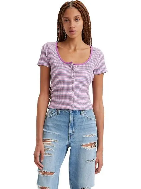 LEVI'S Britt Snap Front Top - Iris Orchid