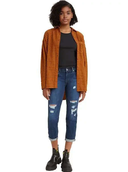 LEVI'S Boyfriend Mid Rise Jeans - Breakdown