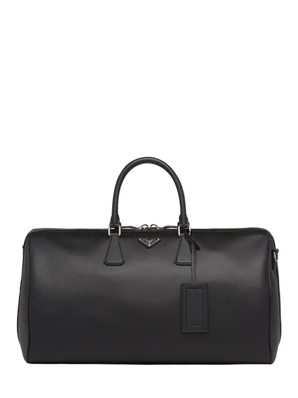 Prada Saffiano Leather Travel Bag - Black
