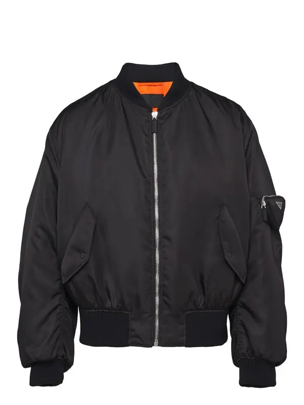 Prada Re-nylon Bomber Jacket - Black