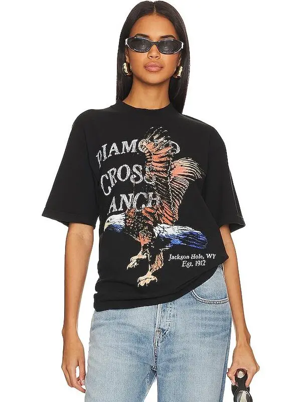 DIAMOND CROSS RANCH Wing Span T-shirt - Black