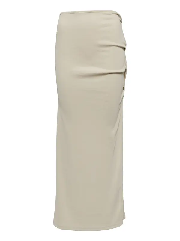 Christopher Esber Open Twist Ribbed-knit Maxi Skirt - Beige