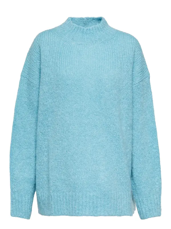 Isabel Marant Idol Mohair-blend Mockneck Sweater - Blue