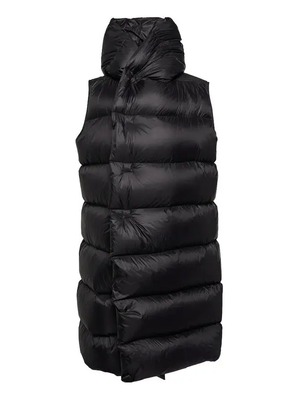 Rick Owens Down-paneled Hooded Coat - Black