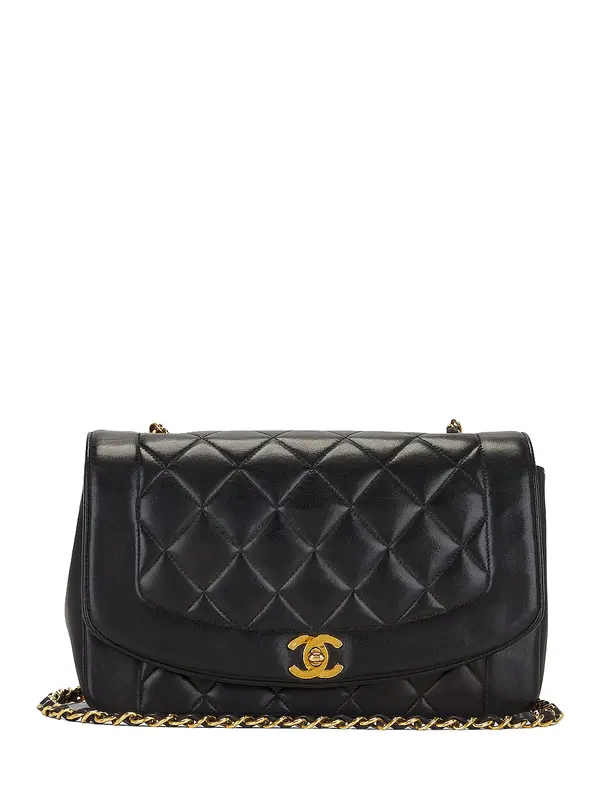 Chanel Vintage Diana Flap Bag - Black