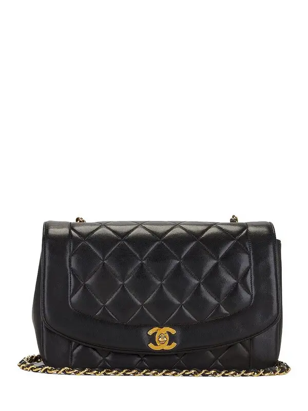 Chanel Vintage Diana Flap Bag - Black