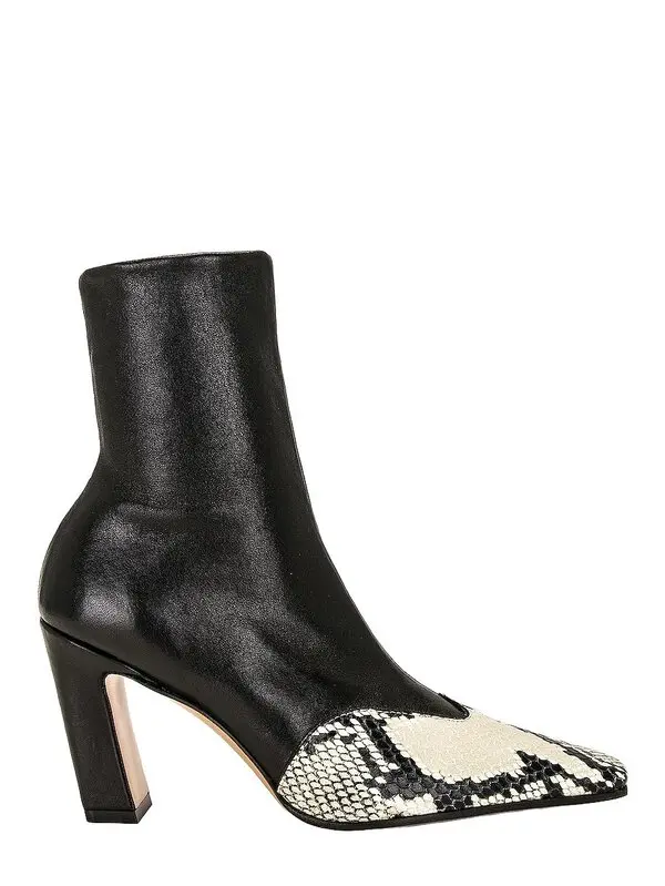 Khaite Nevada Ankle Boots - Black & Natural