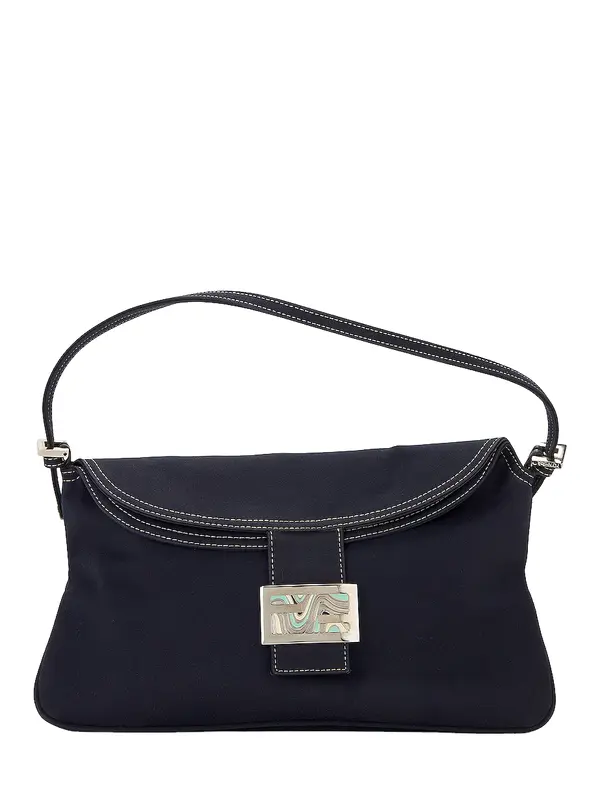 Fendi Mama Baguette Shoulder Bag - Navy