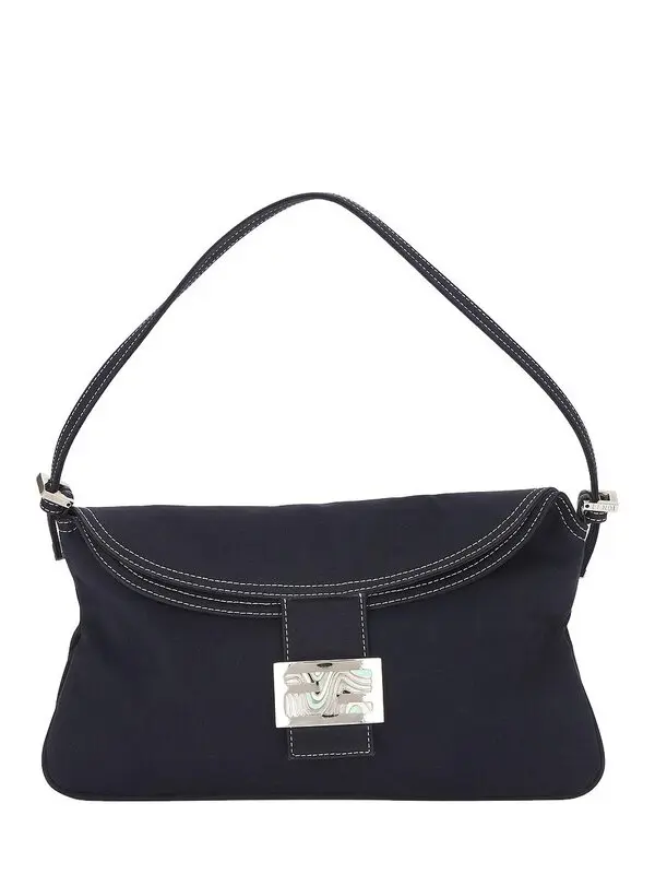Fendi Mama Baguette Shoulder Bag - Navy