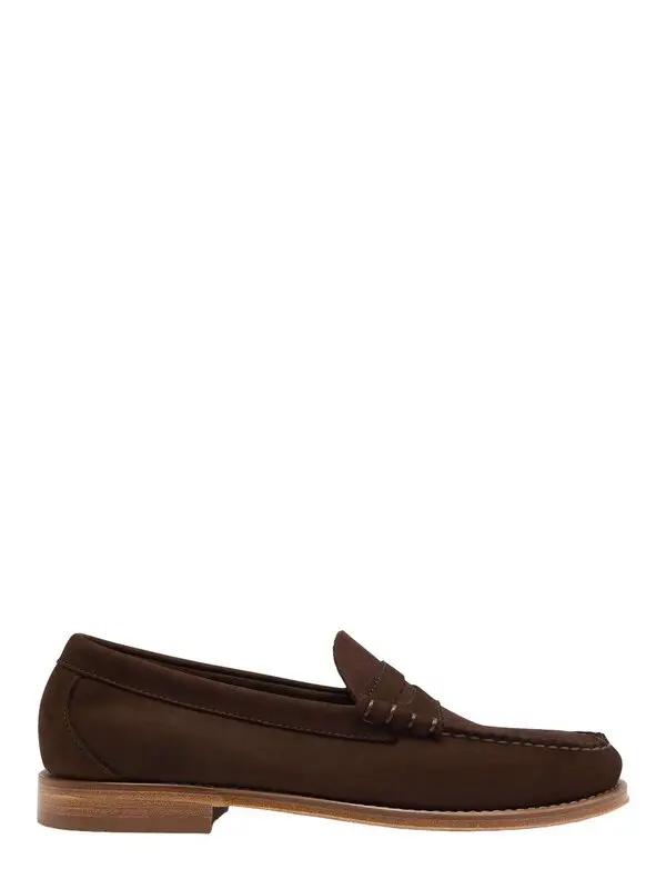 G.H. BASS & CO. Weejuns Heritage Nubuck Loafers - Dark Brown