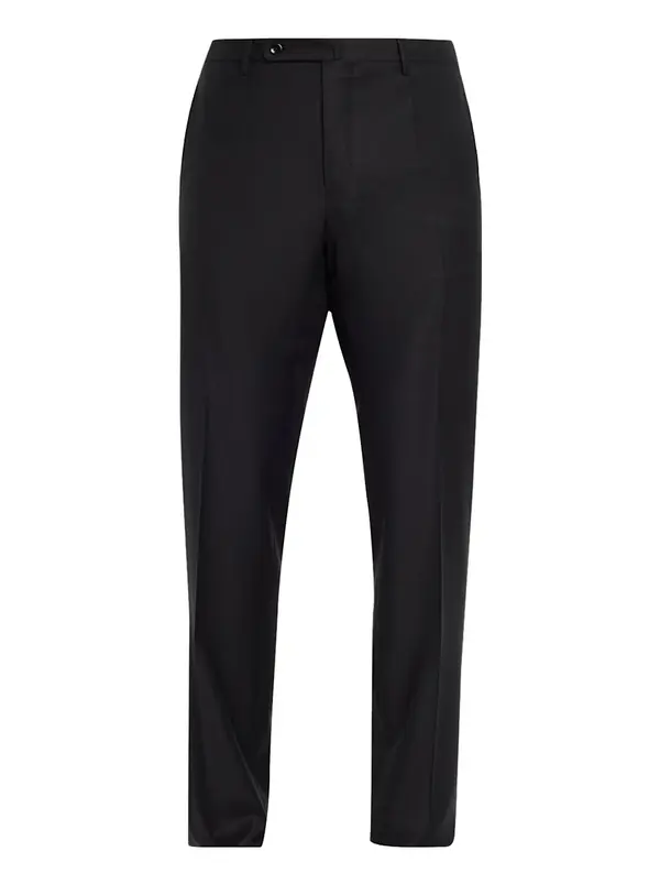 Incotex Super 160s Wool Dress Pants - Black