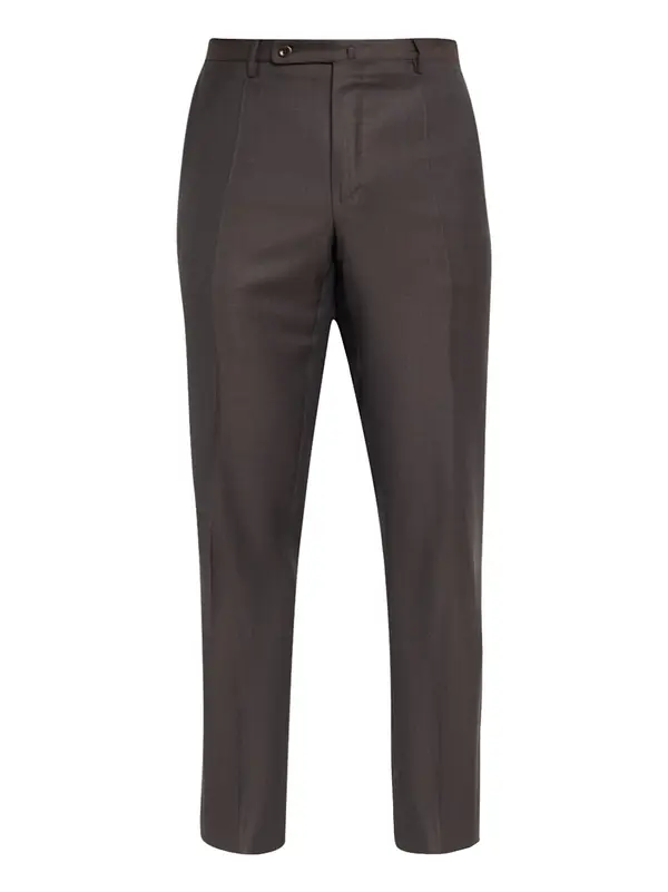 Incotex Super 160s Wool Dress Pants - Dark Brown