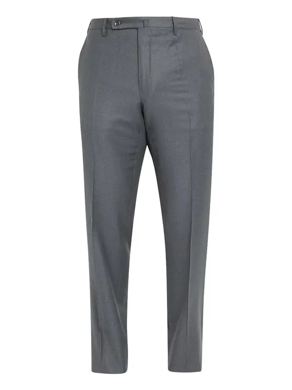 Incotex Super 160s Wool Dress Pants - Medium Grey