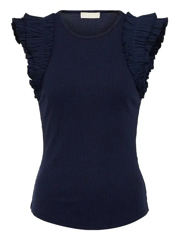 Ulla Johnson Lilo Ribbed-knit Tank Top - Blue