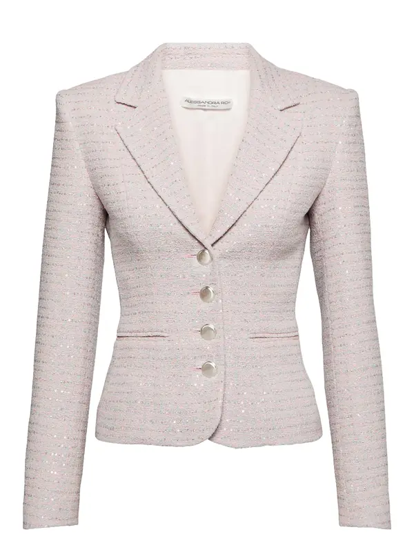 Alessandra Rich Sequined Tweed Blazer - Multicoloured