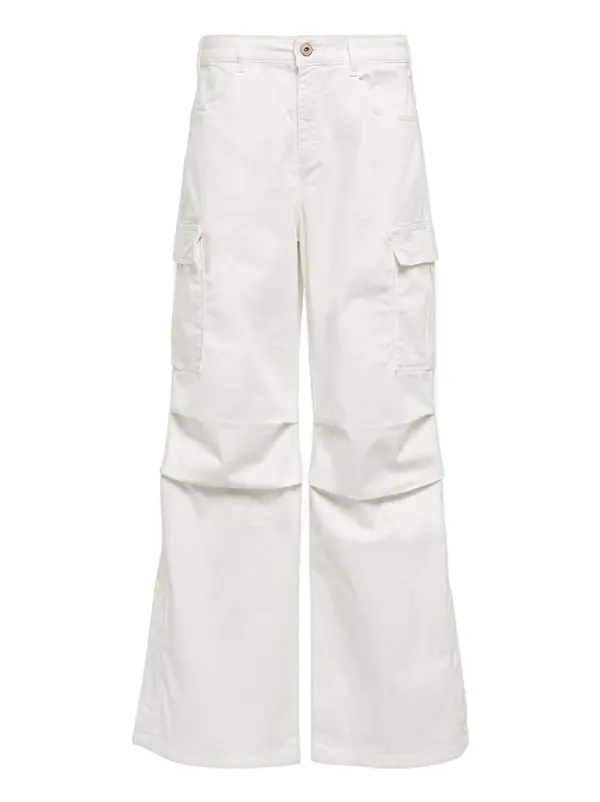 Ag Cargo High-rise Wide-leg Pants - White