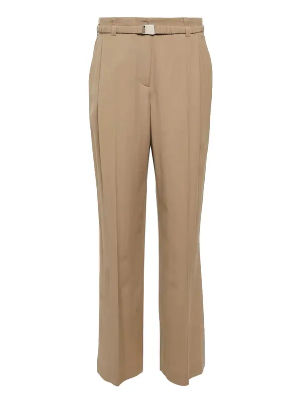 Brunello Cucinelli High-rise Straight Leg Pants - Beige