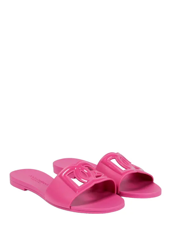 Dolce & Gabbana Dg Rubber Slides - Pink