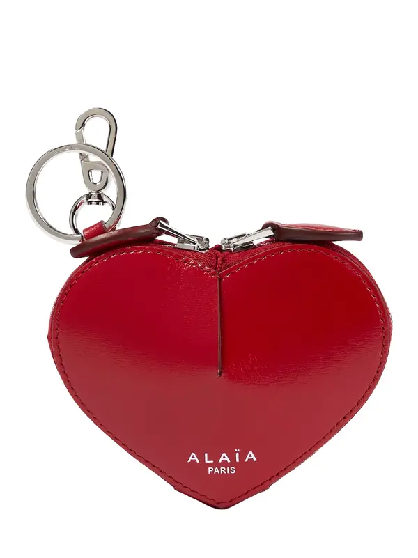 Alaïa Le Cœur Mini Leather Coin Purse - Red