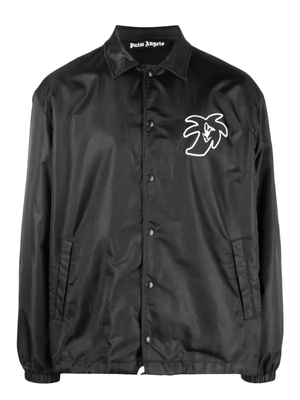 Palm Angels Logo-patch Lightweight Jacket - Black