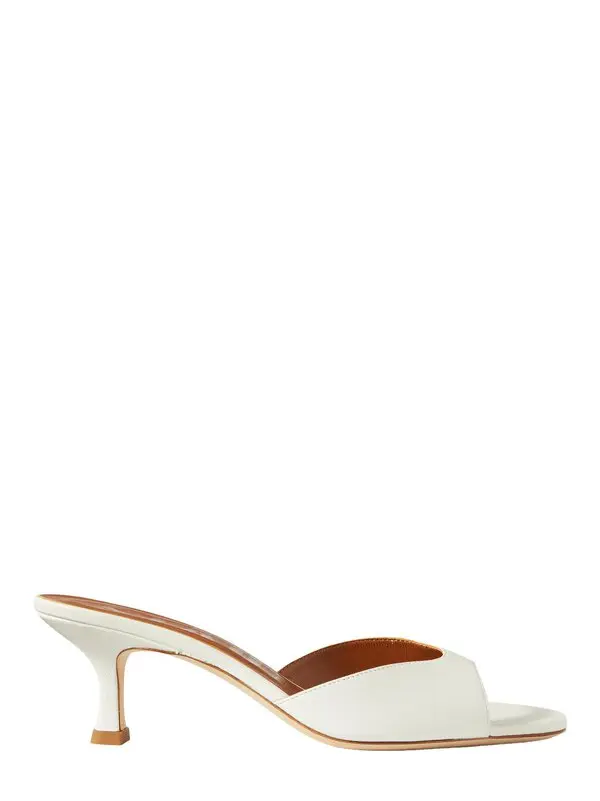 Staud Brigitte Leather Mules - White