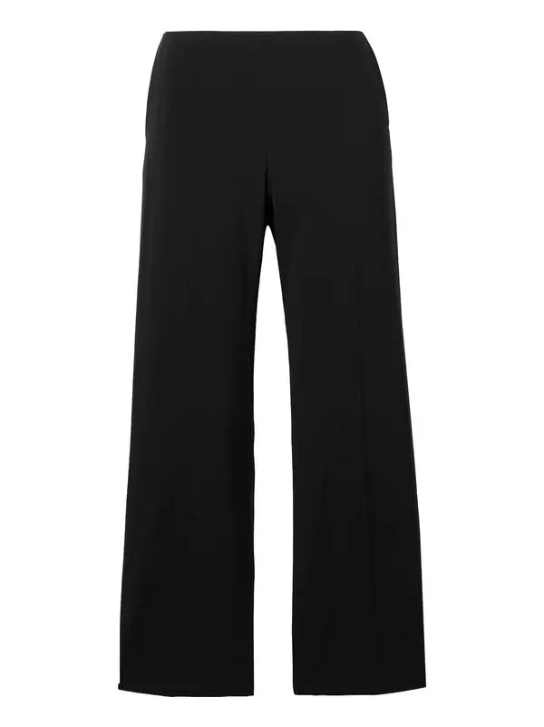 THE ROW Flame Cady Straight-leg Trousers - Black