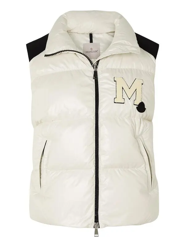 Moncler Oder Quilted Recycled-shell Down Vest - White