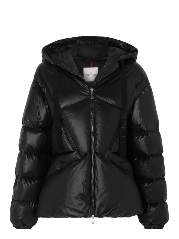 Moncler Seine Hooded Quilted Down Jacket - Black