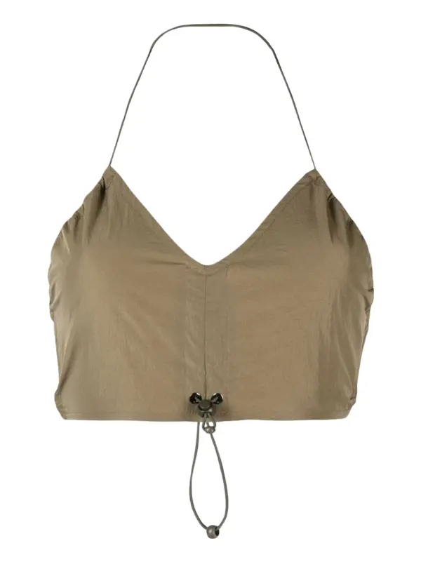 MISBHV Drawstring Strap Bra Top - Green