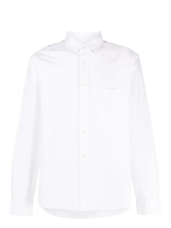 MARANT Logo-embroidered Button-down Shirt - White