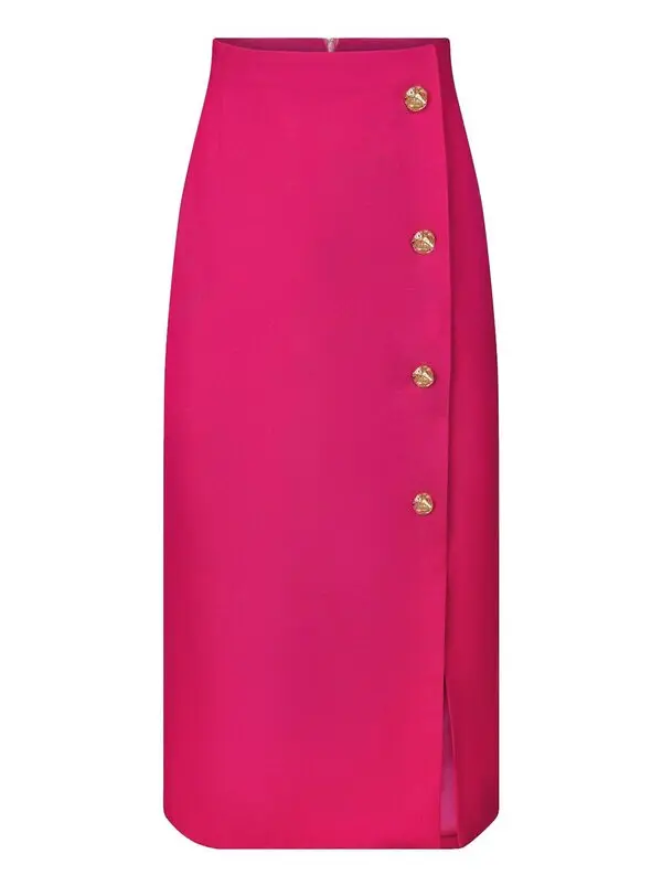 Nina Ricci High-waisted Wool Pencil Skirt - Pink
